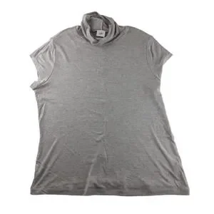 CAbi | Tops | Cabi 4372 Womens Gray Slinky Turtleneck Short Sleeve ...